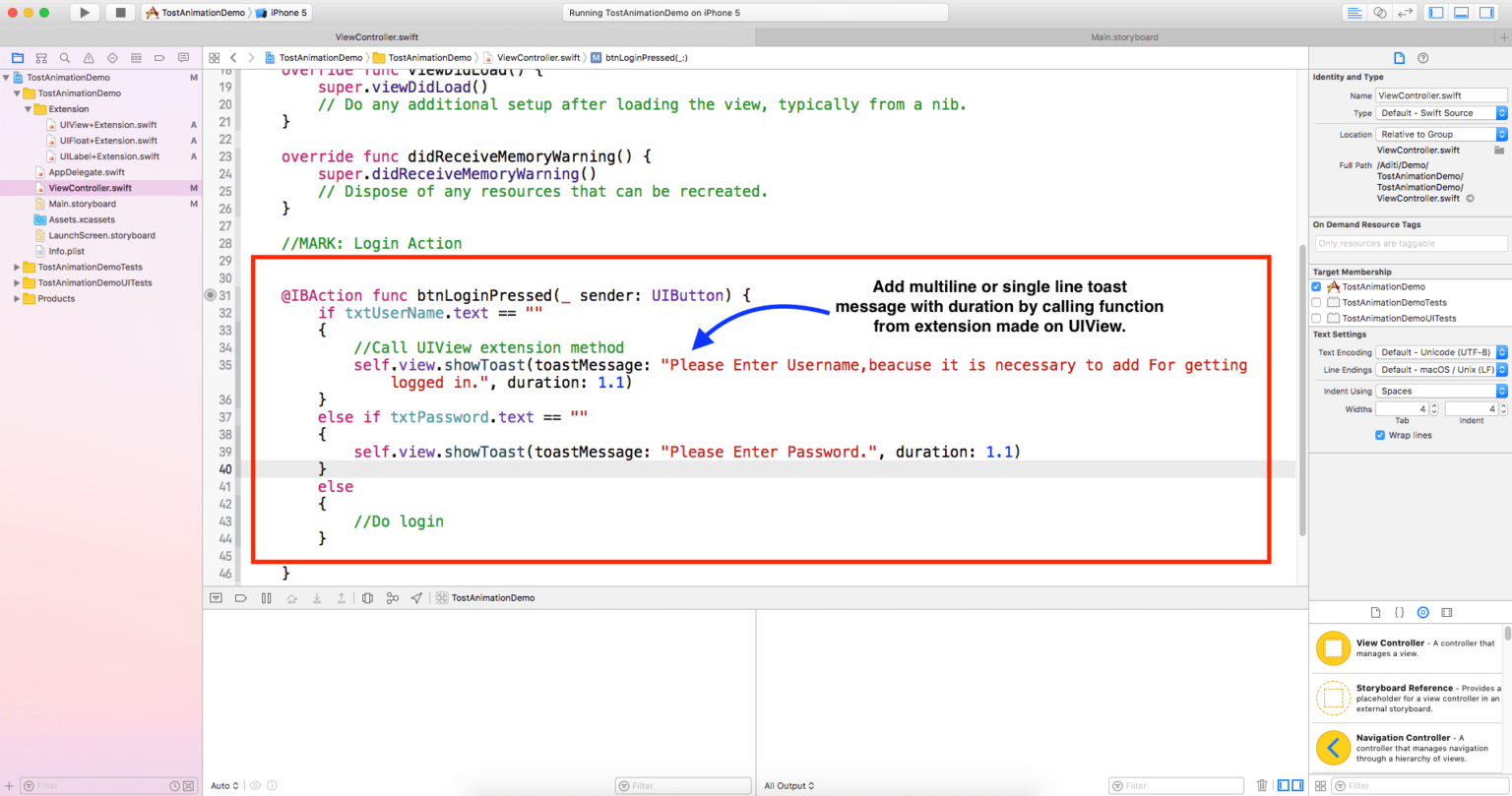 How To Implement Ios Toast Message With Animation